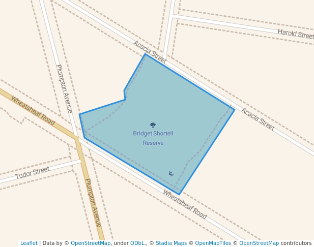 Bridget Shortell Reserve in Glenroy | Map and Routes