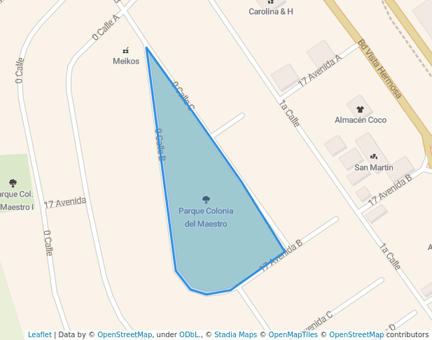 Parque Colonia del Maestro in Ciudad de Guatemala | Map and Routes