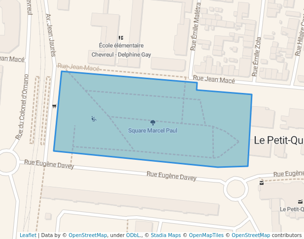 Square Marcel Paul in Le Petit-Quevilly | Map and Routes