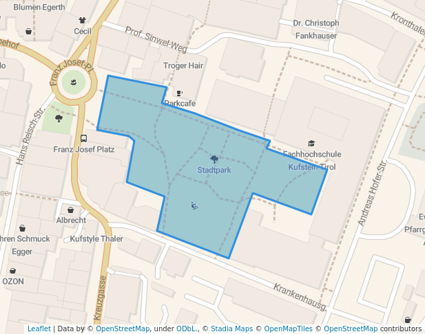 Stadtpark in Kufstein | Map and Routes