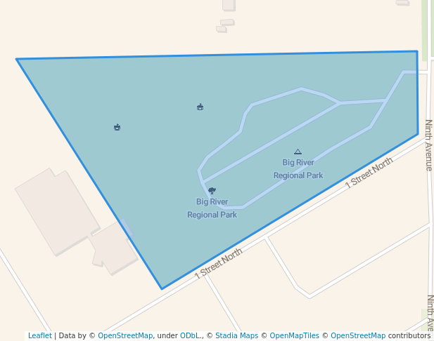 Big River Regional Park in Big River | Map and Routes