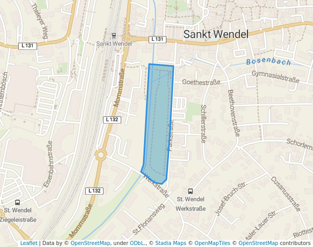 Stadtpark in Sankt Wendel | Map and Routes
