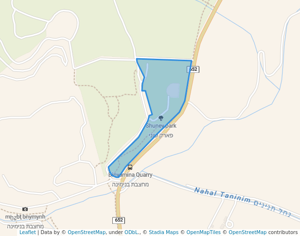 Shuney park in Binyamina-Giv'at Ada | Map and Routes