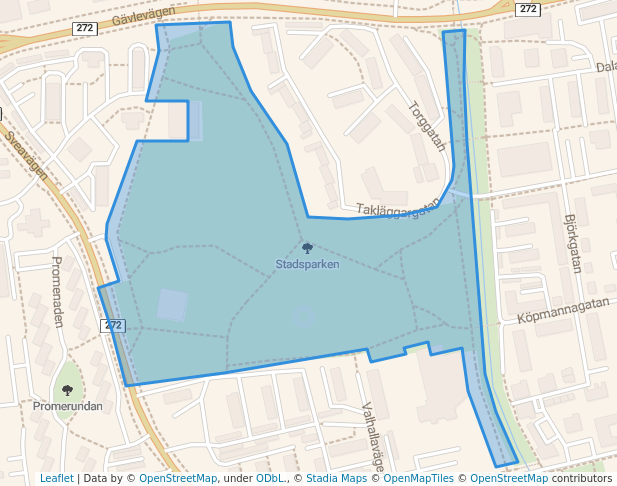 Stadsparken in Sandviken | Map and Routes