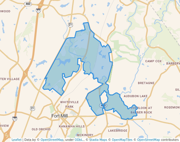 Anne Springs Close Greenway in Fort Mill | Map and Routes
