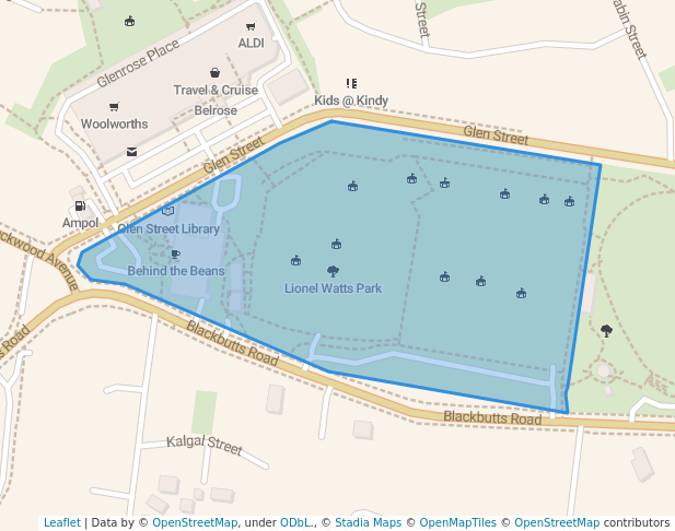 Lionel Watts Park in Belrose | Map and Routes