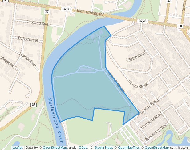 Fairbairn Park in Ascot Vale | Map and Routes