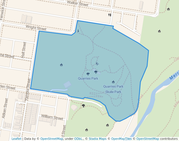 Quarries Park in Clifton Hill | Map and Routes