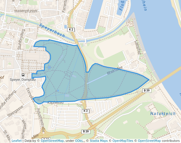 Domgarten in Speyer | Map and Routes