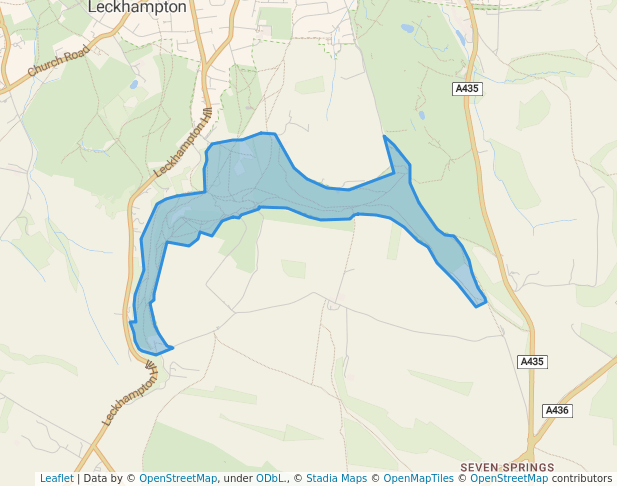 Leckhampton Hill in Shurdington | Map and Routes