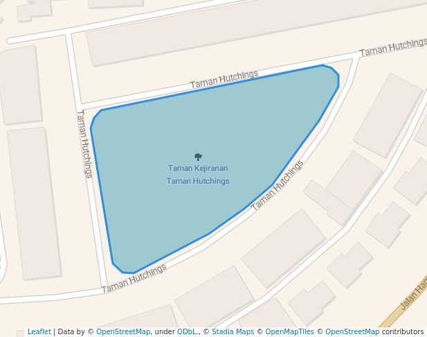 Taman Hutchings Neighbourhood Park in George Town | Map and Routes
