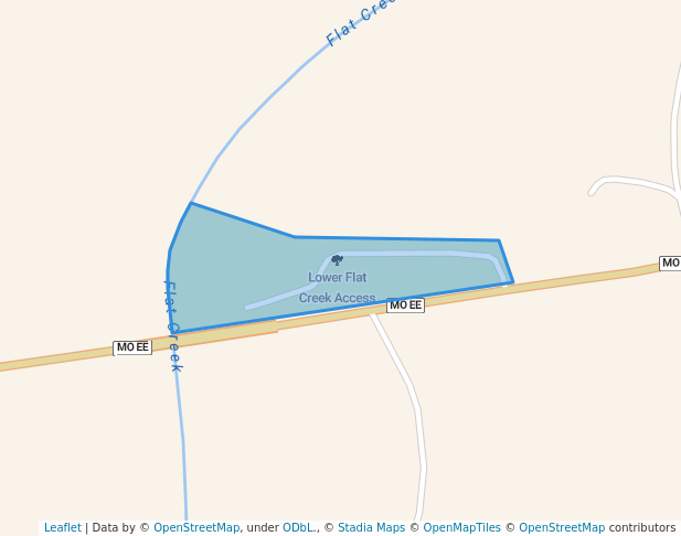 Lower Flat Creek Access in Cape Fair | Map and Routes