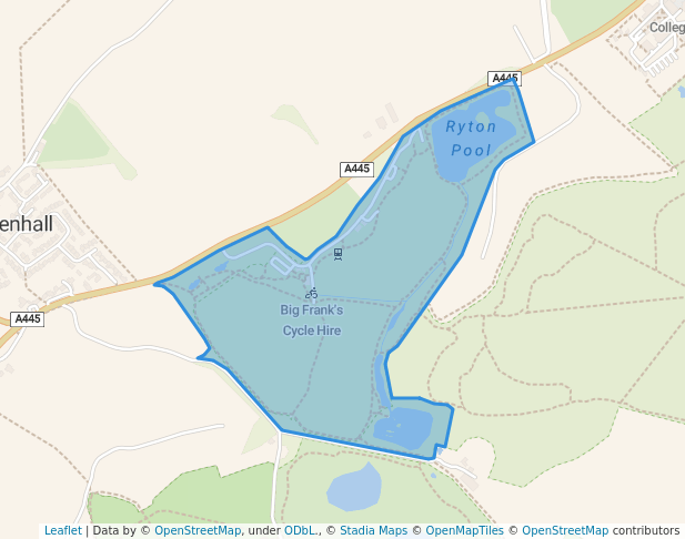 Ryton Pools Country Park in Ryton-on-Dunsmore | Map and Routes