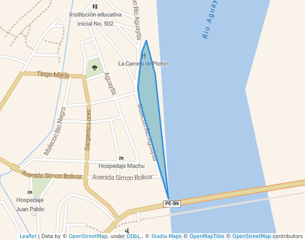 Malecon in Aguaytia | Map and Routes