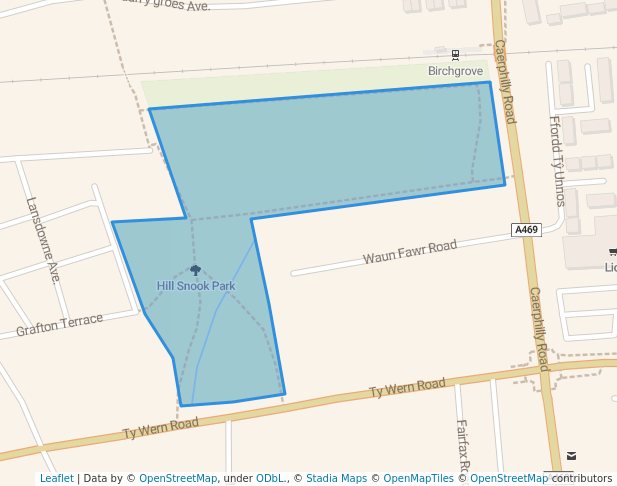 Hill Snook Park in Cardiff | Map and Routes