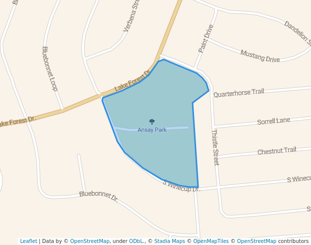 Optimist Park in Morgan's Point Resort | Map and Routes