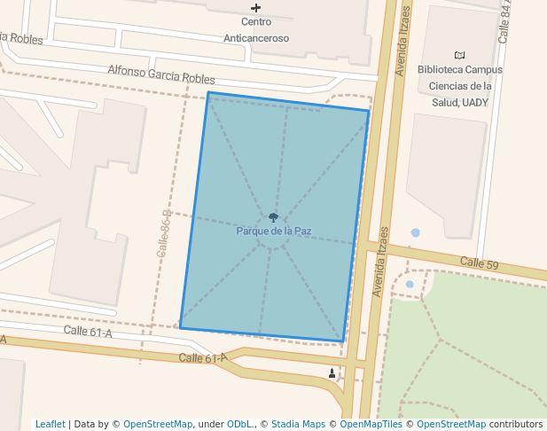 Parque de la Paz in Mérida | Map and Routes