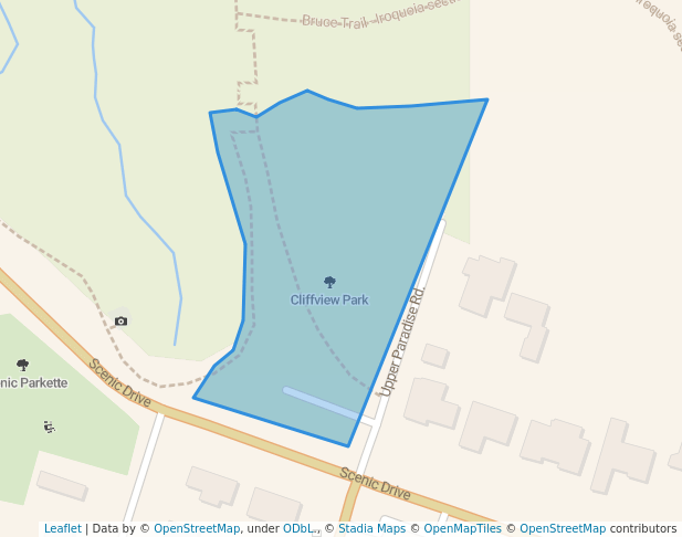Cliffview Park in Hamilton | Map and Routes