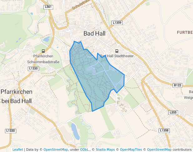 Kurpark Bad Hall in Bad Hall | Map and Routes