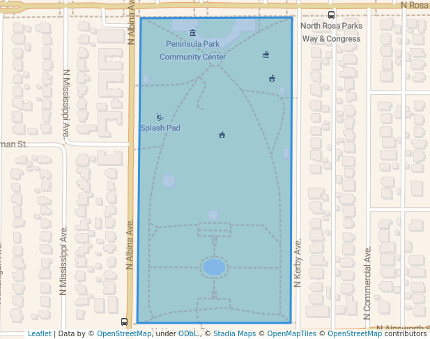 Peninsula Park in Portland | Map and Routes