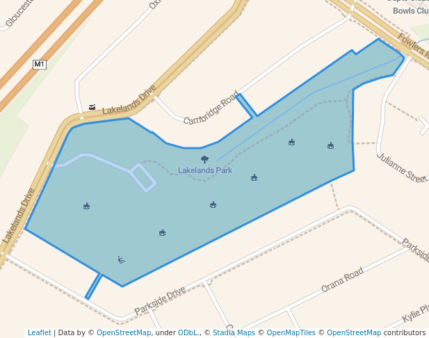 Lakelands Park in Dapto | Map and Routes