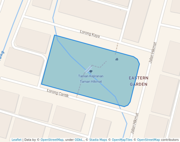 Taman Hikmat Neighbourhood Park in George Town | Map and Routes