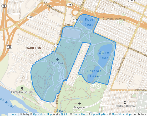 Byrd Park in Richmond | Map and Routes