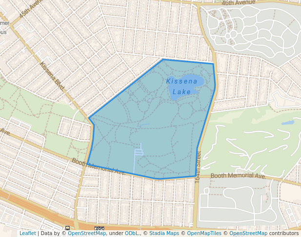Kissena Park in New York | Map and Routes