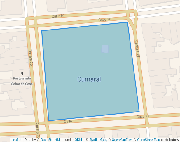 Parque Central in Cumaral | Map and Routes