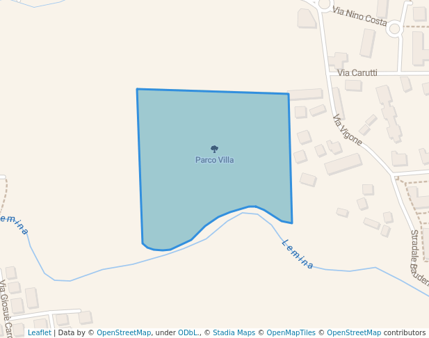 Parco Villa in Pinerolo | Map and Routes