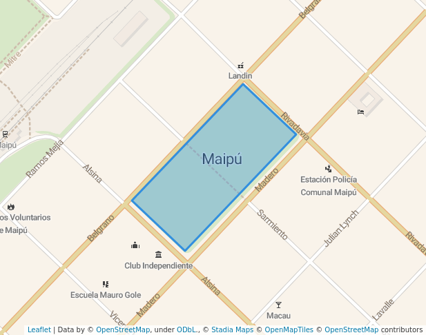 San Martín in Maipú | Map and Routes