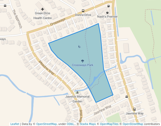 Crossways Park in Jaywick | Map and Routes
