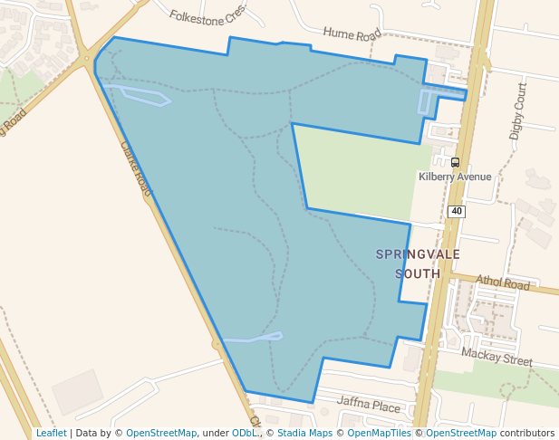 Spring Valley Reserve in Springvale South | Map and Routes
