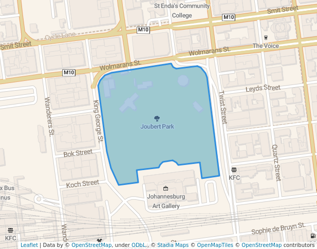 Joubert Park in Johannesburg | Map and Routes