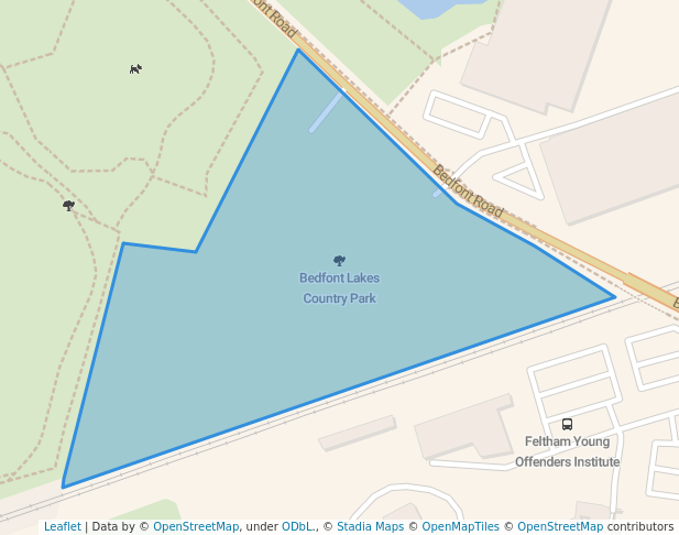 Bedfont Lakes Country Park in Feltham | Map and Routes