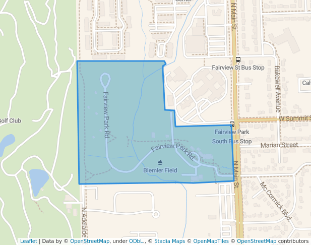 Fairview Park in Normal | Map and Routes