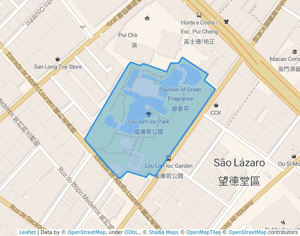 Lou Lim Ioc Park in Macau | Map and Routes