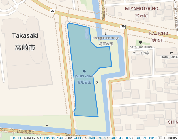城址公園 in Takasaki | Map and Routes