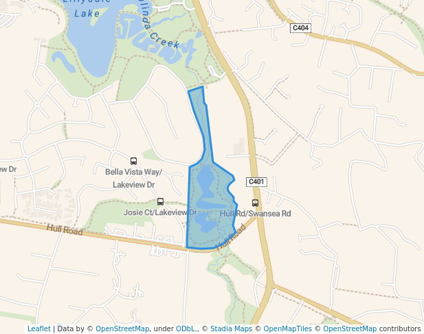 Hull Road Wetlands in Lilydale | Map and Routes