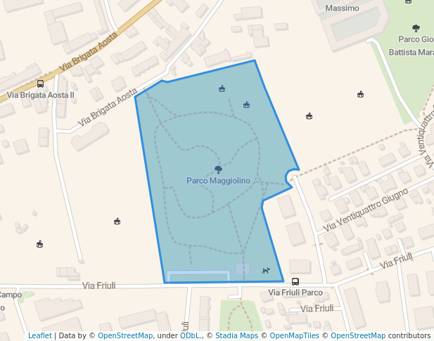 Parco Maggiolino in San Massimo | Map and Routes