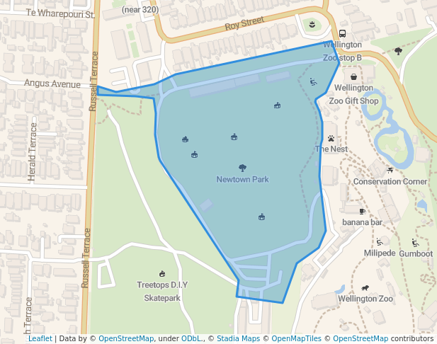Newtown Park in Wellington | Map and Routes