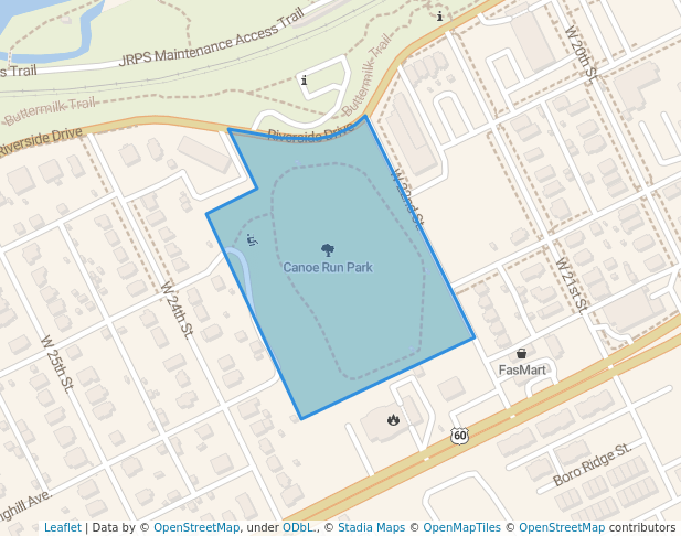 Canoe Run Park in Richmond | Map and Routes