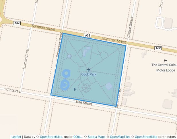 Cook Park in Orange | Map and Routes
