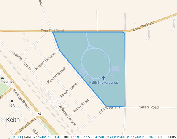 Keith Showgrounds in Keith | Map and Routes