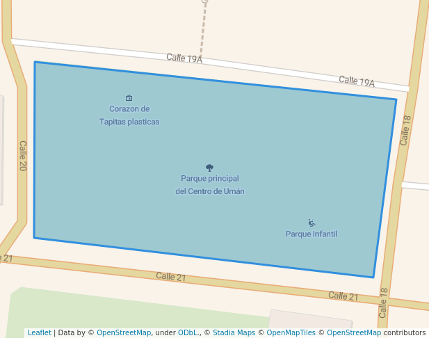 Parque principal del Centro de Umán in Umán | Map and Routes