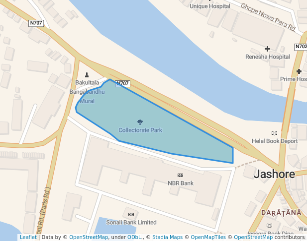 Collectorate Park in Jessore | Map and Routes