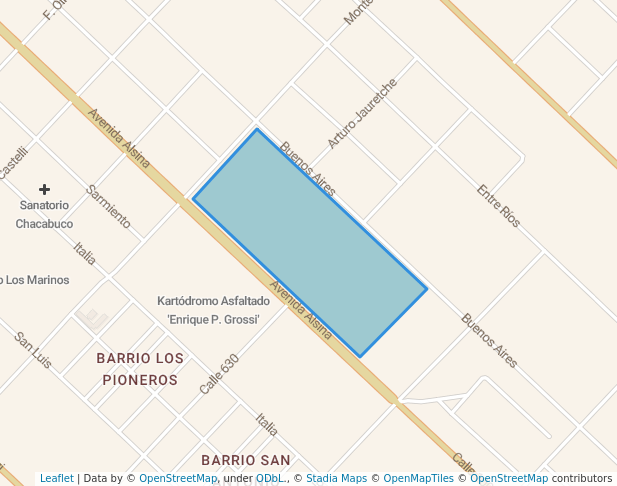 Parque Recreativo Municipal in Chacabuco | Map and Routes
