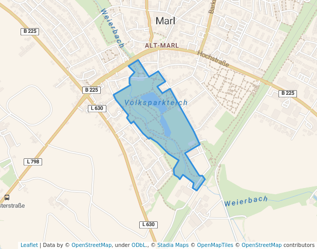 Volkspark in Marl | Map and Routes