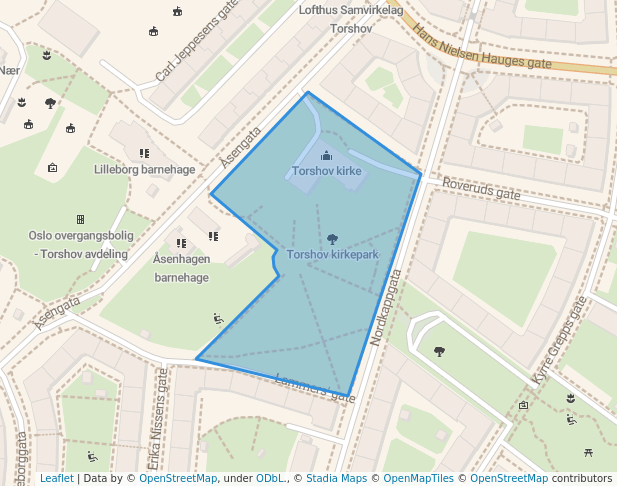 Torshov kirkepark in Oslo | Map and Routes