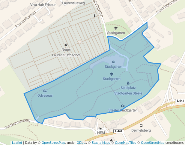 Stadtgarten in Essen | Map and Routes